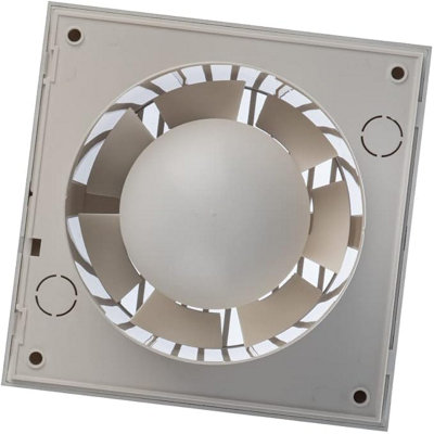 Silver Bathroom Extractor Fan 100mm with Tiemr and Humidity Sensor