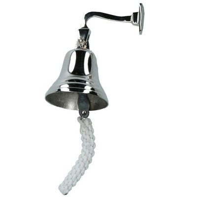 Silver Bell Gate Sign Plaque Door Wall House Rope Ring Fence Gate Post ...