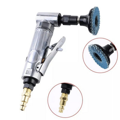 Silver Compact Air Right Angle Die Grinder Sander Polisher Kit