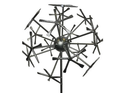 Silver Dandelion Decorative Stake - Large