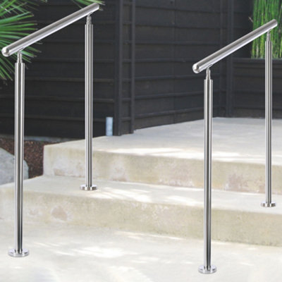 Silver Floor Mount Stainless Steel Handrail for Slopes and Stairs 120cm ...