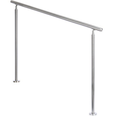 Silver Floor Mount Stainless Steel Handrail for Slopes and Stairs 120cm ...