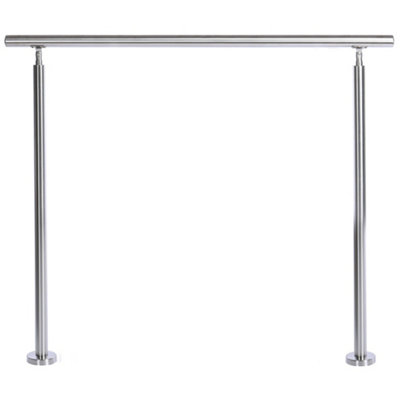 Silver Floor Mount Stainless Steel Handrail for Slopes and Stairs 150cm ...
