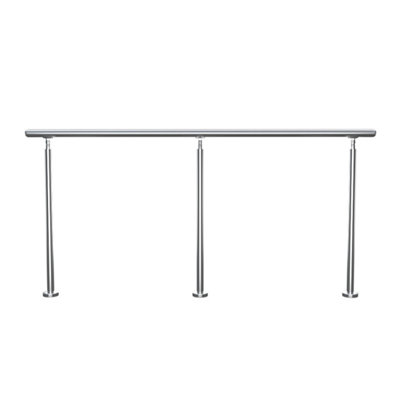 Silver Floor Mount Stainless Steel Handrail for Slopes and Stairs 240cm ...