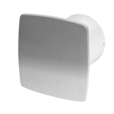 Silver Front Bathroom Extractor Fan 100mm 4" Humidity Sensor
