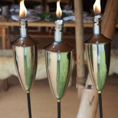 Silver Garden Oil Flame Torches Set of 4