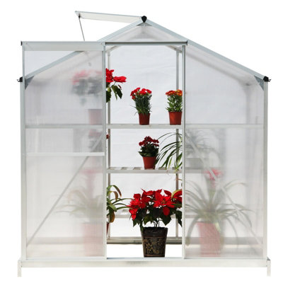 Silver Garden Plants Grow House with Aluminium Frame Large Walk-In ...