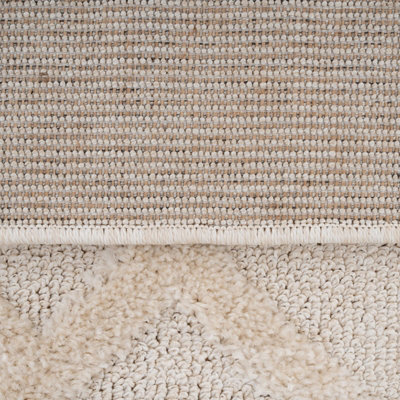 Silver Geometric Lined Abstract Area Rug 120cm x 170cm