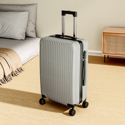 Silver Hardshell Spinner Wheel Luggage Travel Suitcase, 20"
