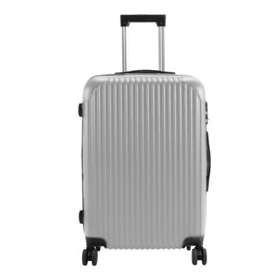 Silver Hardshell Spinner Wheel Luggage Travel Suitcase, 20"