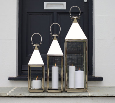 Silver floor lanterns store
