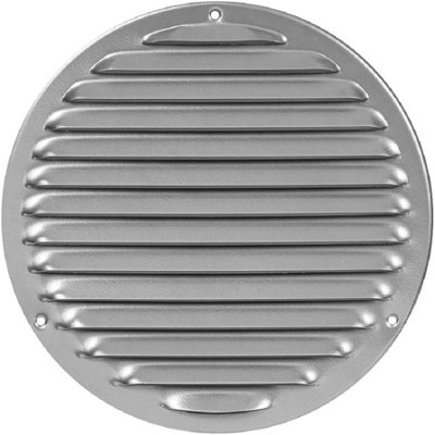 Silver Metal Round Air Vent Grille 200mm / 240mm with Fly Screen