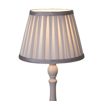 Silver Pleat Textured Tapered Decorative Fabric Lamp Shade