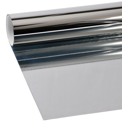 Silver Reflective Glass Film, Self-Adhesive One Way Mirror & UV ...