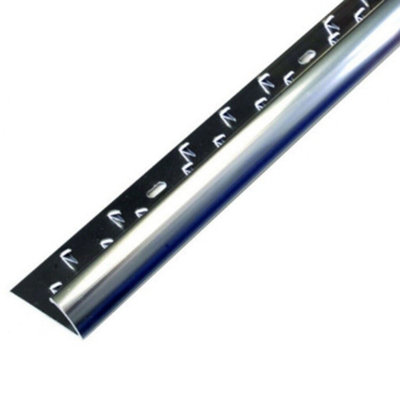 Silver Single Edge Metal Door Plate 2.7m at B&Q