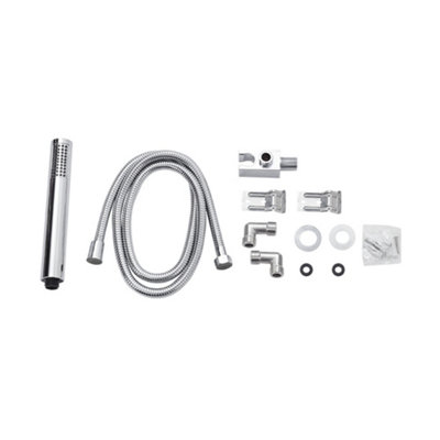 Silver Stainless Steel Exposed Shower Tower Panel Mixer Shower Set