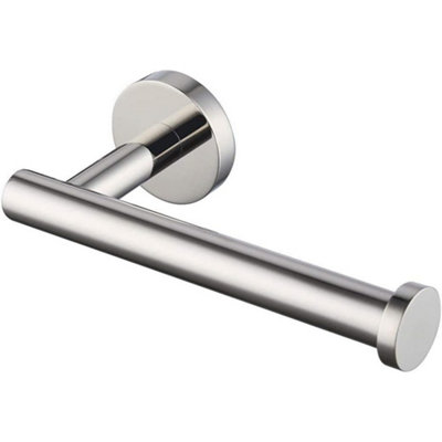 SILVER STAINLESS STEEL WALL MOUNTED TOILET ROLL HOLDER AND TOWEL RING ...