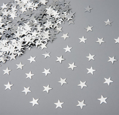 Silver Star Confetti Silver 14g Table Scatter Birthday Party ...