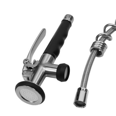 Silver Swivel Kitchen Mixer Tap Faucet with Pull Down Sprayer and Pot ...