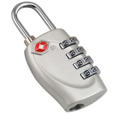 Silver TSA 3-Dial Travel Padlock - Secure Combination Luggage Lock for ...