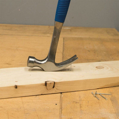 Silverline 16oz Solid Forged Claw Hammer Fibreglass Rubber Grip Handel ...