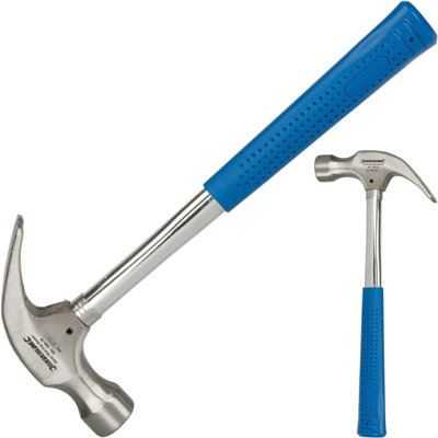 Silverline 20oz Tubular Shaft Claw Hammer Rubber Grip Handel Hardened ...