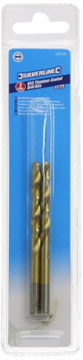 Silverline (509102) HSS Titanium-Coated Drill Bits 2pk 6.0mm | DIY at B&Q