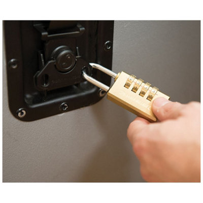 Silverline Combination Padlock Brass - 4-Digit