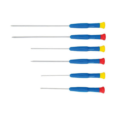 Silverline Extra-Long Precision Screwdriver Set 6Pce