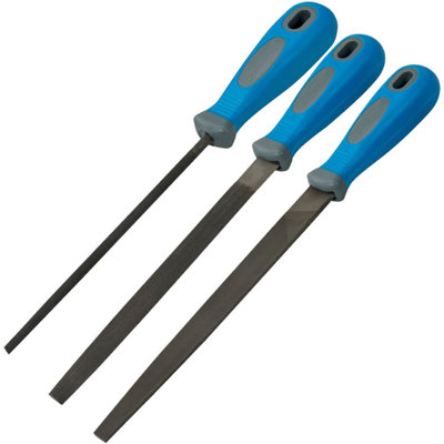 Silverline File Set 3pce MS98 Hand Tools 2nd Cut 250mm | DIY at B&Q