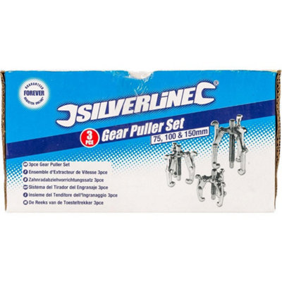 Silverline Gear Puller Set 3pce - 75, 100 & 150mm