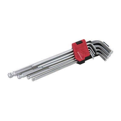 Silverline - Hex Key Ball End Expert Set 9pce - 1.5 - 10mm | DIY at B&Q
