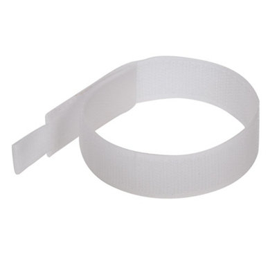 Silverline Hook & Loop Cable Ties 10pk - 150mm White