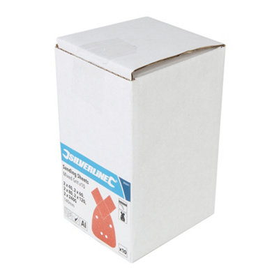 Silverline Hook & Loop Detail Sander Sheets & Tips 140mm 10Pk