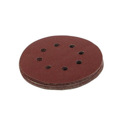 Silverline - Hook & Loop Discs Punched 125mm 10pk - 125mm 80 Grit