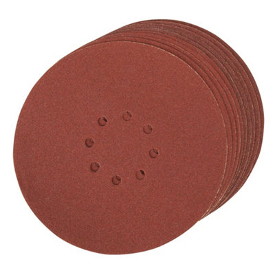 Silverline - Hook & Loop Discs Punched 225mm 10pk - 225mm 120 Grit ...