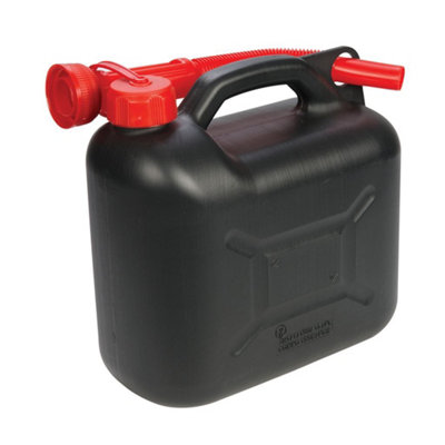 Silverline Plastic Fuel Can 5Ltr - Black