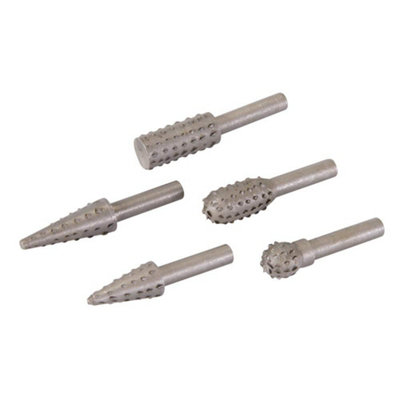 Silverline Rotary Rasp Set 5pce - 6.35mm Shank