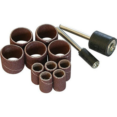 Silverline Rotary Tool Drum Sanding Kit 12pce - 6.35mm (1/4") & 12.70mm ...