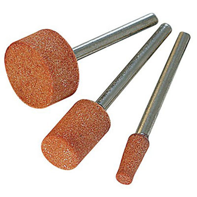 Silverline Rotary Tool Grinding Stone Set 3pce - 9.5, 9.5 & 15.8mm Dia