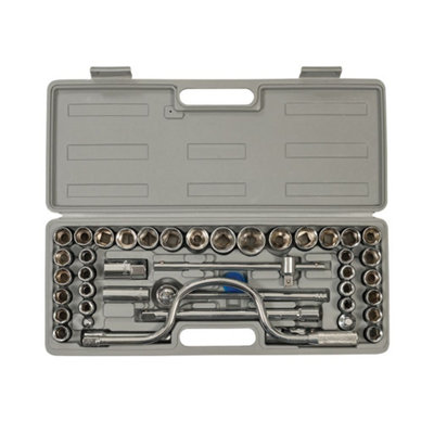 Silverline Socket Set 1/2" Metric/Af 42Pce