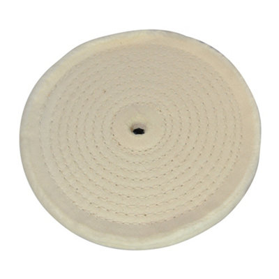Silverline - Spiral-Stitched Cotton Buffing Wheel - 150mm | DIY at B&Q
