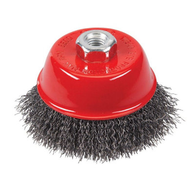 Silverline - Steel Crimp Cup - 100mm | DIY at B&Q