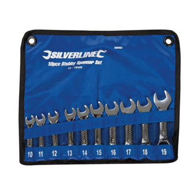 Silverline - Stubby Spanner Set 10pce - 10 - 19mm at B&Q