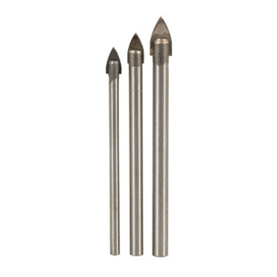 Buy Silverline Tile & Glass Drill Bit Set 3pce - 5, 6 & 8mm at B&Q