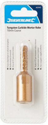 Silverline Tungsten Carbide Mortar Rake - 10mm Coarse | DIY at B&Q