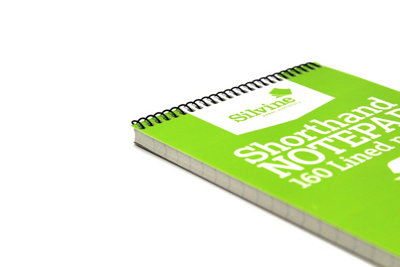 Silvine 160 Page 8x5" Shorthand Recycled Notebook, Ruled 8mm Feint Pack ...