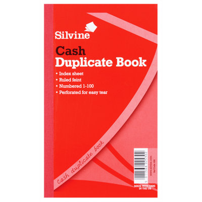 Buy Silvine Feint Duplicate 200 Sheets Cash Book (Pack Of 6) White (One ...