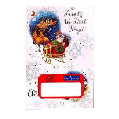 Simon Elvin Friends We Dontt Forget Sleigh Christmas Greetings Card ...