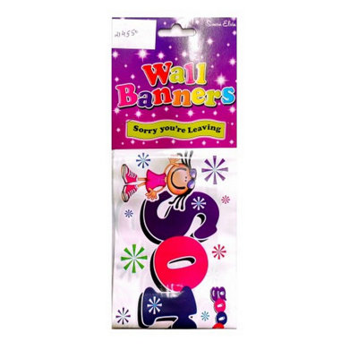 Simon Elvin Sorry Youre Leaving Wall Banner Multicoloured (One Size)